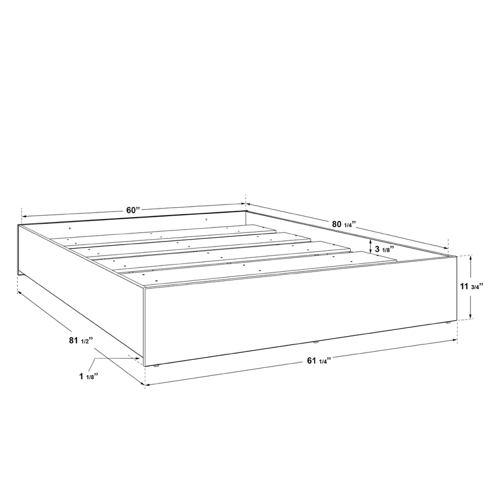 BASE DE LIT QUEEN – MEUBLESCASA